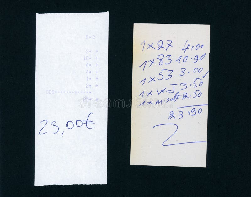 Handwritten Bill Receipt Stock Photos - Free & Royalty-Free Stock ...