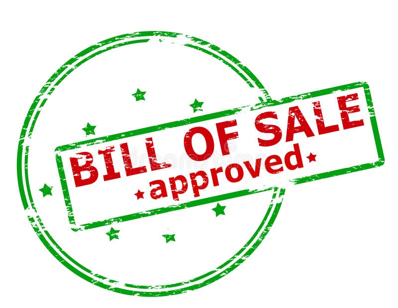 Bill of sale approved stock illustration. Illustration of symbol - 92090486