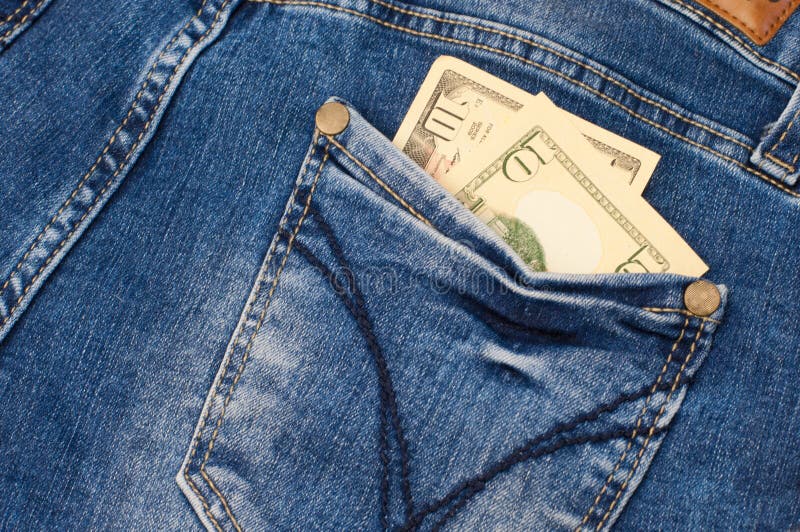 The Bill Sticks Out of Pocket Stock Photo - Image of finance, payment ...