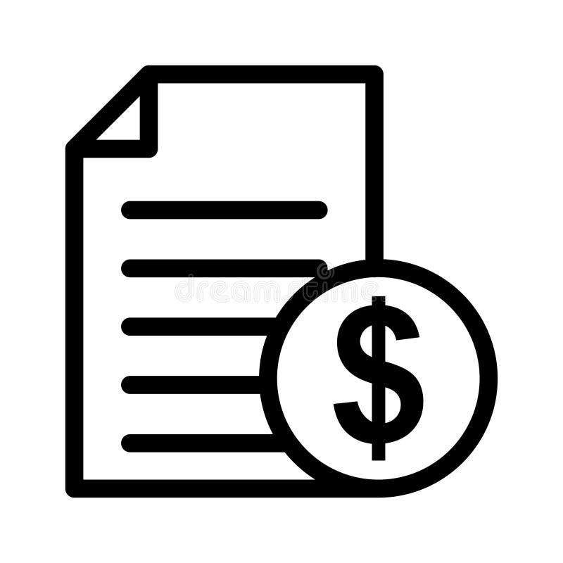Bill icon stock illustration. Illustration of bill, statement - 101028815