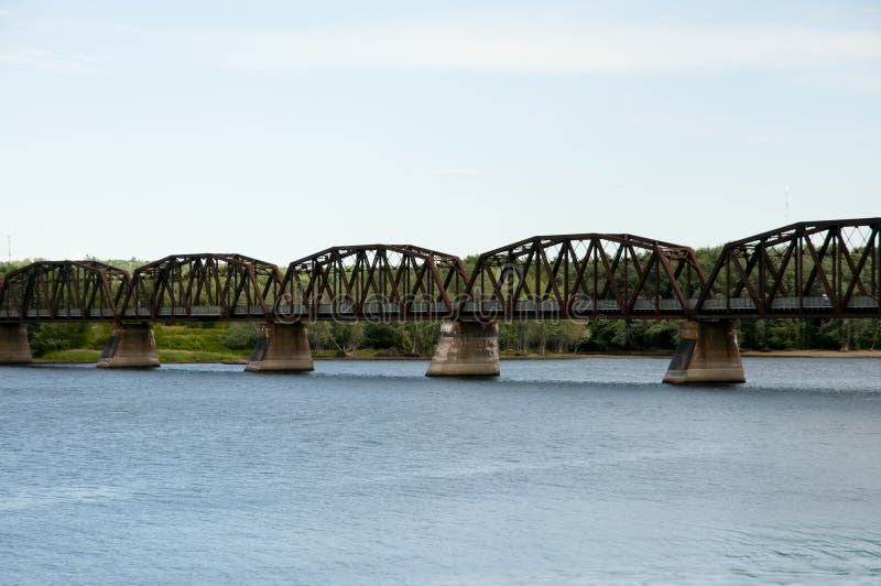 Bill Thorpe Walking Bridge - Fredericton - Canada Stock Image - Image ...