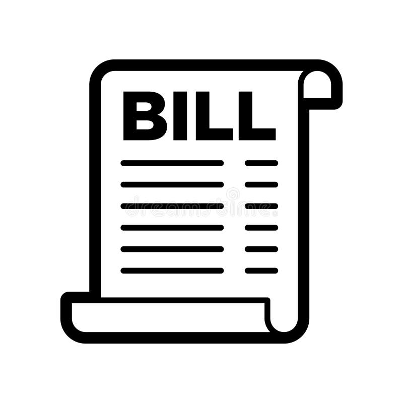 Bill. Vector Illustration Decorative Design Stock Vector - Illustration ...