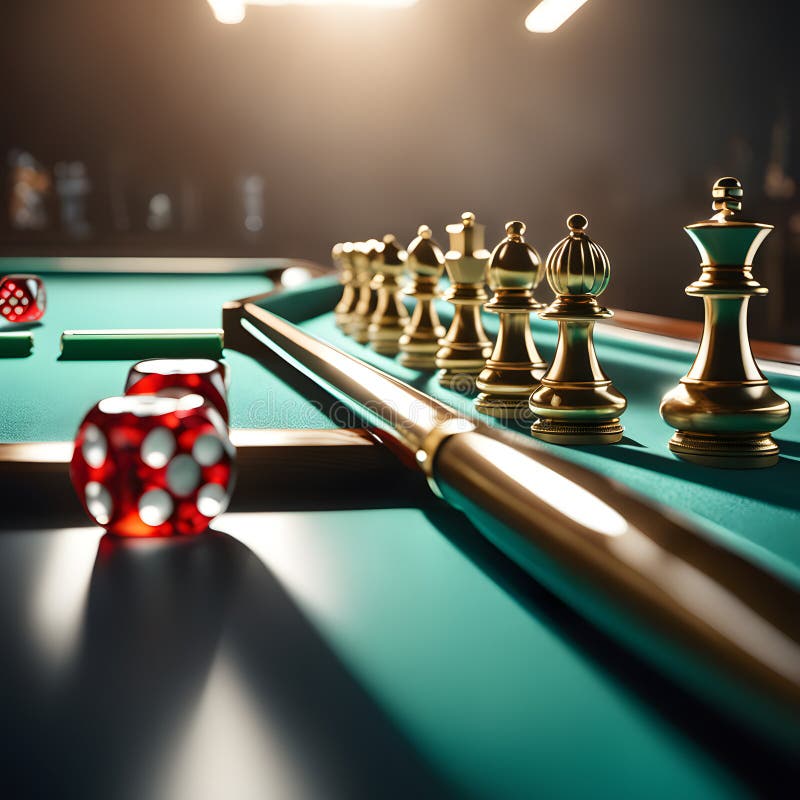 Billard game, AI-generatet stock illustration. Illustration of sport ...