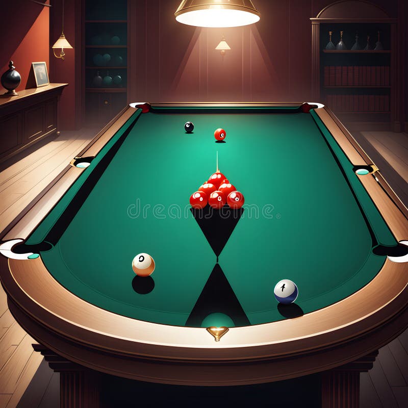 Billard game, AI-generatet stock illustration. Illustration of sport ...
