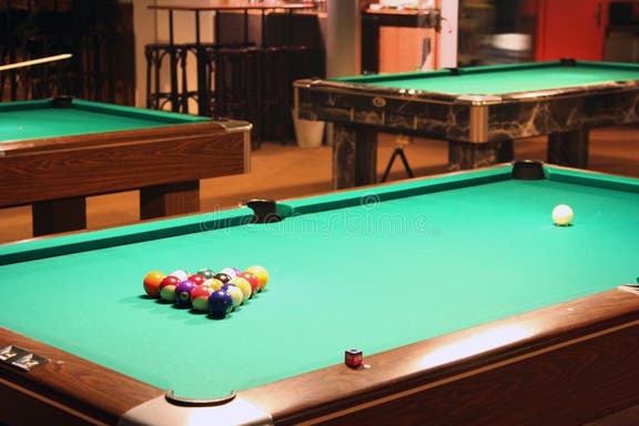 Billard pool table stock image. Image of club, fabric - 13709201