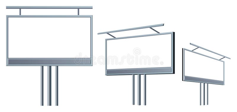 Isolated Right Perspective Billboard Vector Drawing Stock Vector ...