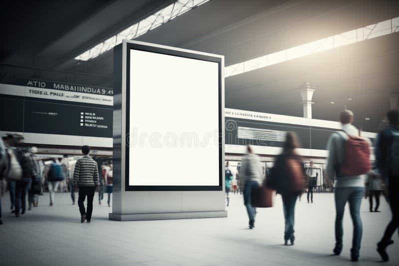 Billboard for Advertisement in Railway Stock Illustration ...