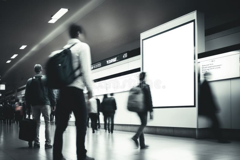 Billboard for Advertisement in Railway Stock Illustration ...