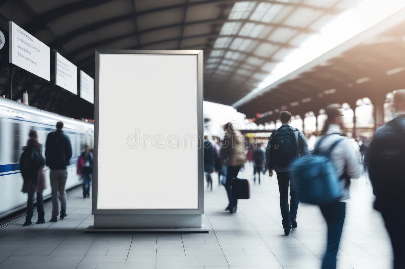 Billboard for Advertisement in Railway Stock Illustration ...
