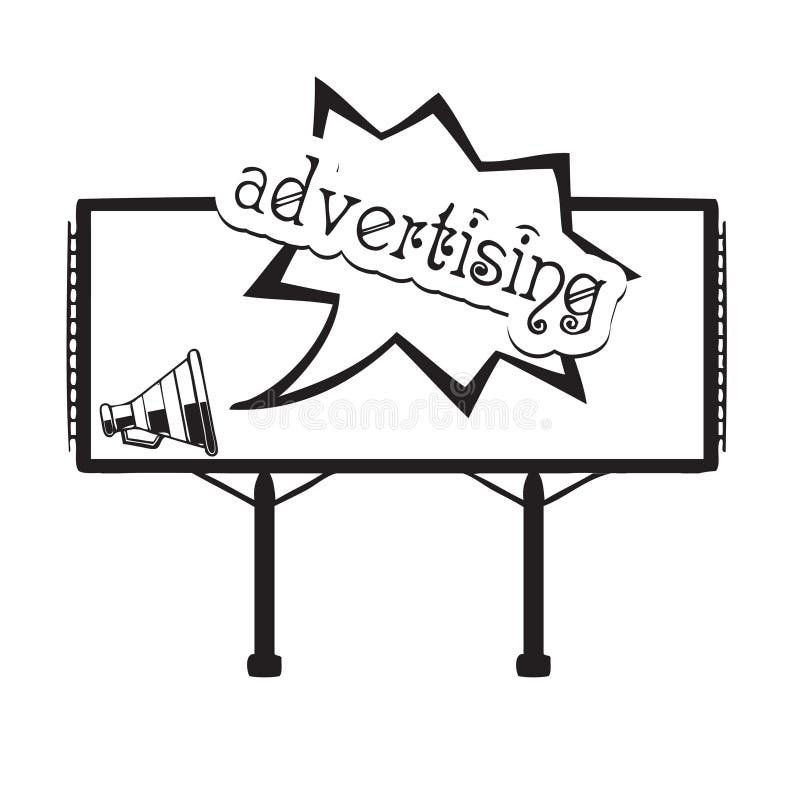 Billboard with Advertisement Stock Vector - Illustration of clipart ...
