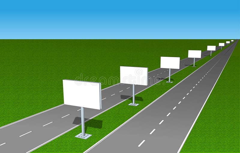 Billboard Advertising Board Poster Placard Banner Set 2 Stock Vector ...