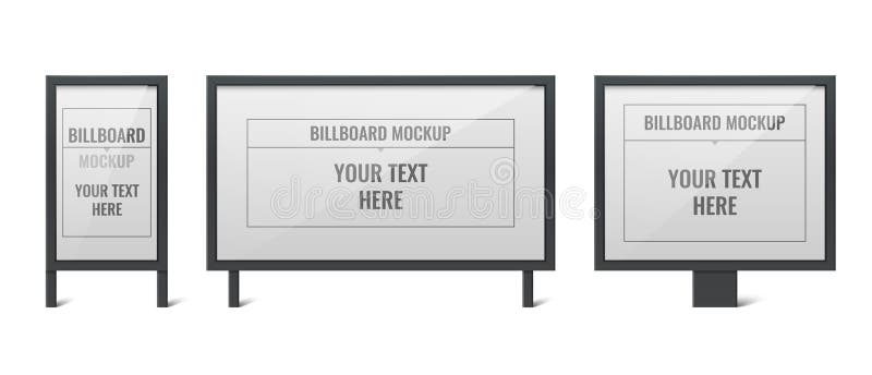 Billboard Advertising Set stock vector. Illustration of view - 285100738