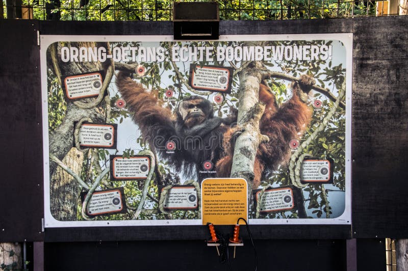 Billboard at the Apenheul Zoo at Apeldoorn the Netherlands 2018 ... Billboard at the Apenheul Zoo at Apeldoorn the Netherlands 2018 ...