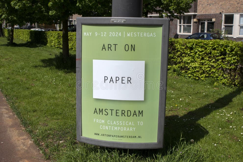 Billboard Art on Paper at Amsterdam the Netherlands 2-5-2024 Editorial Stock Photo - Image of ...