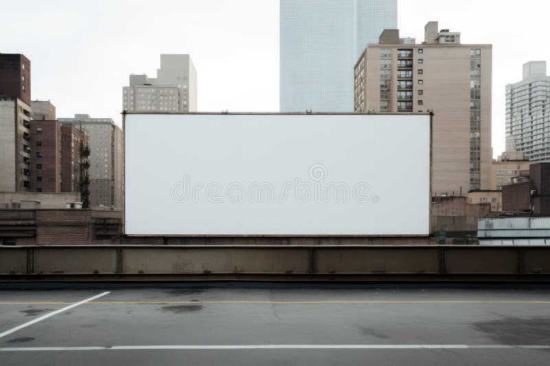 Billboard Banner in the City with Empty Space To Fill, Mock-up Stock ...