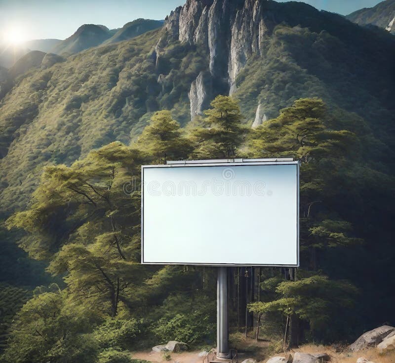 Billboard Blank Advertising Display Background Stock Illustration ...
