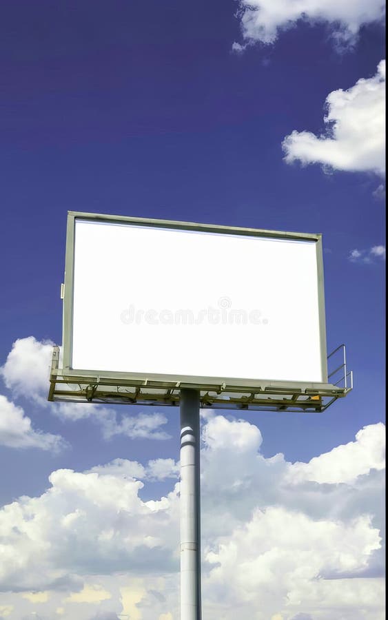 Billboard Blank with Blue Sky. for Advertisement, Spring Sunny Day ...