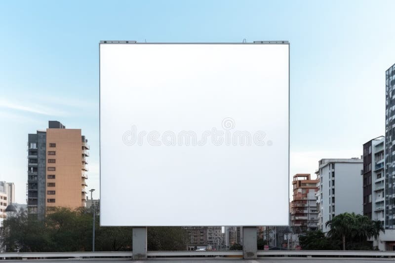 Billboard or Blank Poster Blank White Mockup Banner Mockup, a Large ...