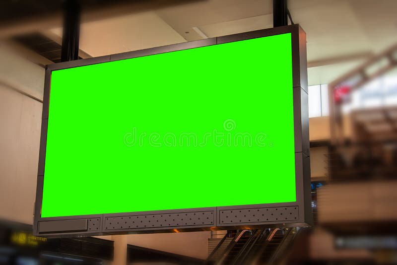 Billboard Blank in Terminal Stock Photo - Image of business, message ...