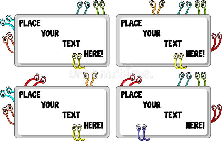 Billboard with Cartoon Style Eyes Stock Vector - Illustration of ...