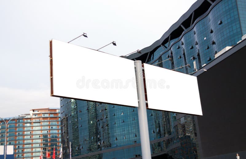 Billboard Closeup in the Building Stock Image - Image of board, housing ...