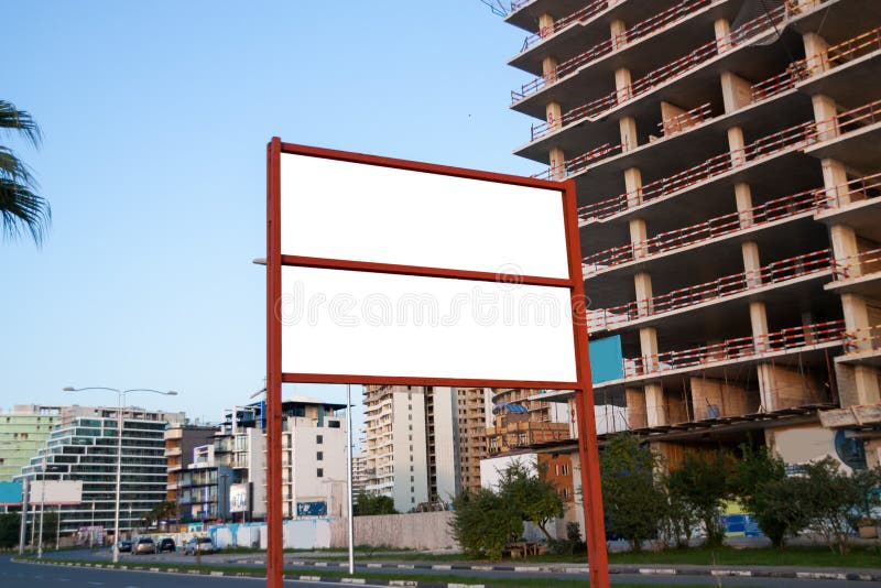 Billboard Closeup in the Building Stock Photo - Image of apartment ...