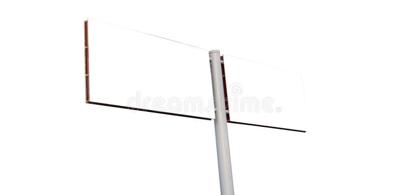 Billboard closeup on white stock image. Image of copyspace - 199291041