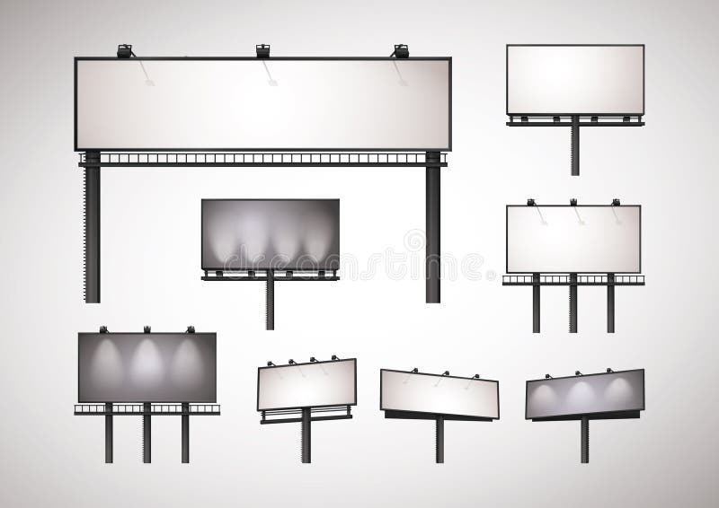 Billboard Collection. Vector Illustration Decorative Design Stock ...