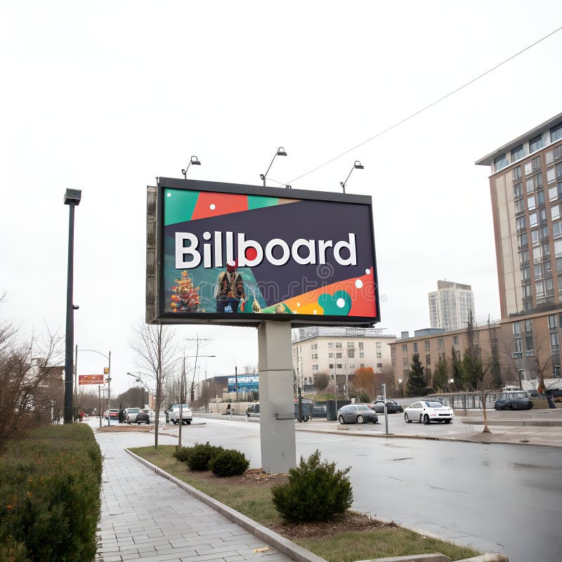 Billboard Concept Isolated on White Background Stock Illustration ...
