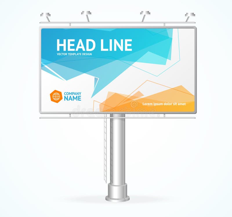 Vector Billboard Screen Template Concept Stock Vector - Illustration of ...