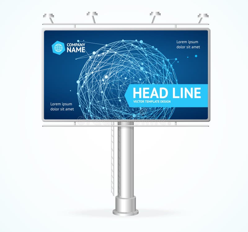 Vector Billboard Screen Template Concept Stock Vector - Illustration of ...