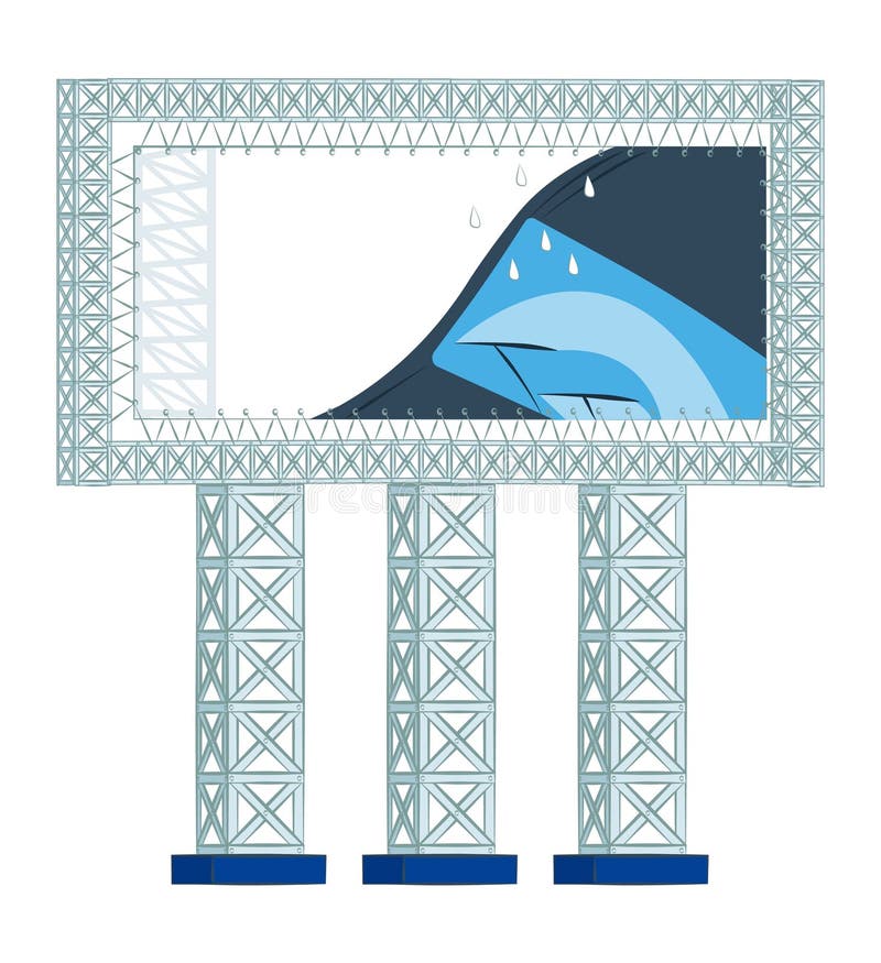 Billboard Construction with Empty Space for Advertisement. Steel ...