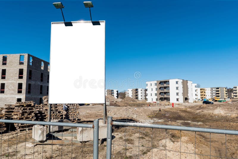 Billboard at Construction Site. New Housing DevelopmentBillboard at ...