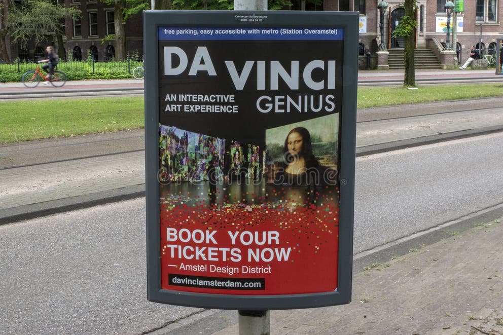 Billboard Da Vinci Genius at Amsterdam the Netherlands 24-5-2024 ...