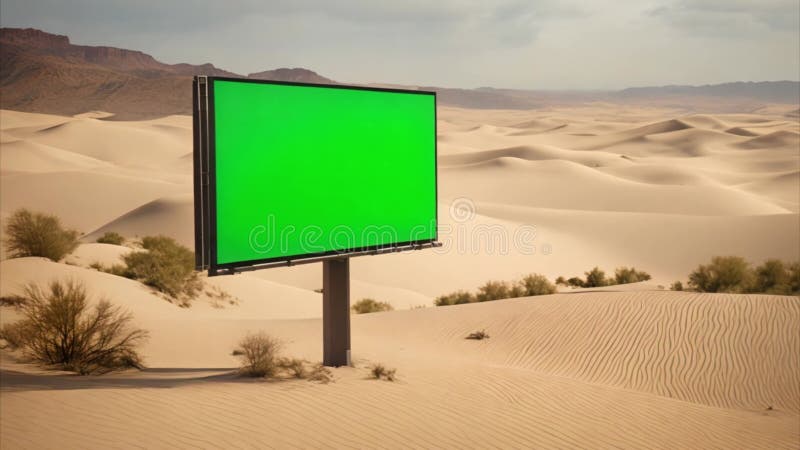 Billboard in Desert Landscape Stock Footage - Video of dune, green ...