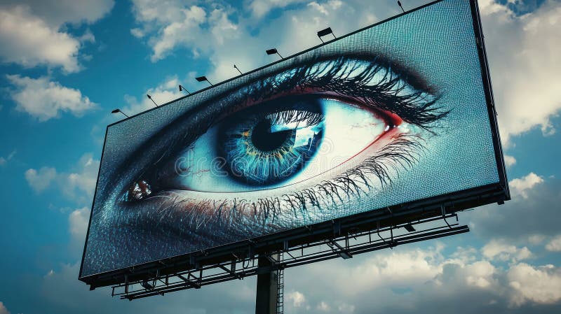 A Billboard Displaying an Eye-catching Advertisement Stock Illustration ...