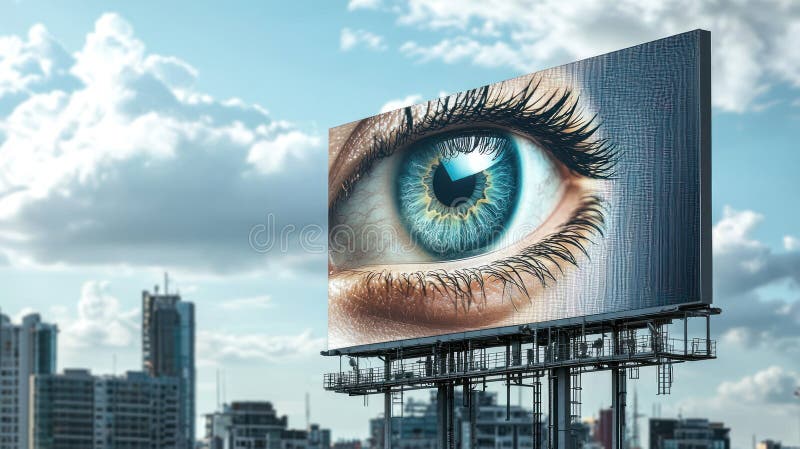 A Billboard Displaying an Eye-catching Advertisement Stock Illustration ...