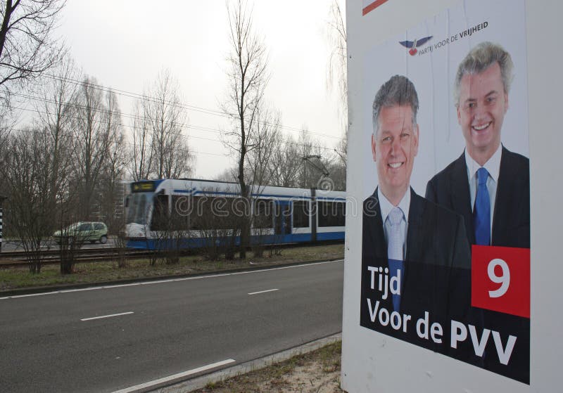 Billboard for the Dutch Freedom Party Editorial Image - Image of ...
