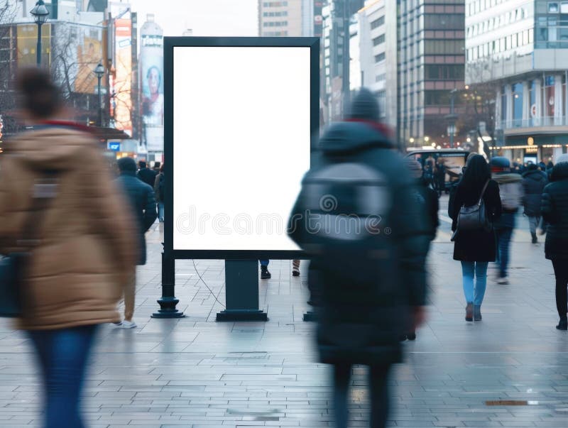 The Billboard is Empty, but the People are Busy and Bustling about ...
