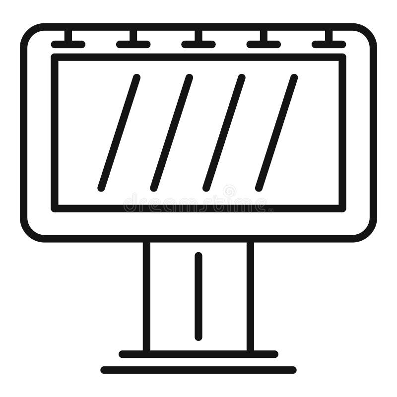 Billboard Exhibition Center Icon, Outline Style Stock Vector ...