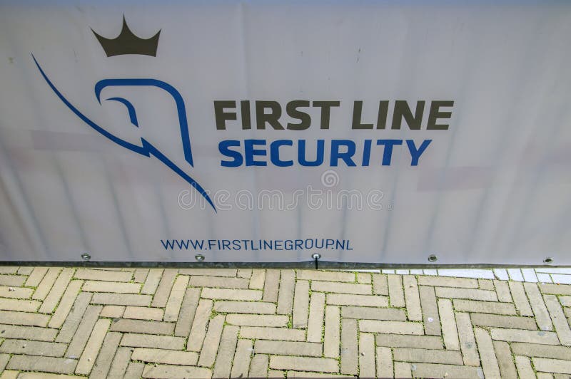 Billboard First Line Security at Diemen the Netherlands 2018 Editorial ...