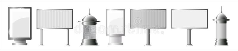 Billboard Flat Set of Different Perspectives Advertising Construction ...