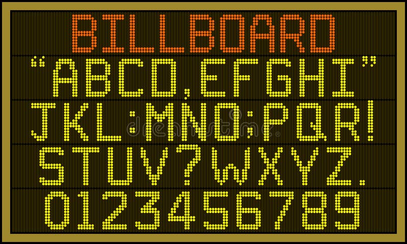 Billboard font stock vector. Illustration of case, classic - 130197229 Billboard font stock vector. Illustration of case, classic - 130197229