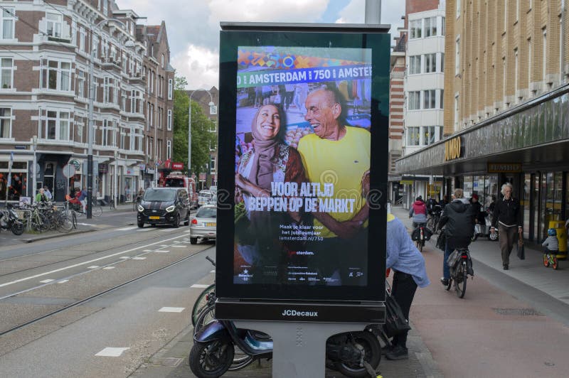 Billboard Gemeente Amsterdam 750 Years at Amsterdam the Netherlands 8-7 ...