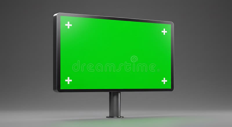 Billboard with Green Screen for Advertisement Mockup Display Stock ...