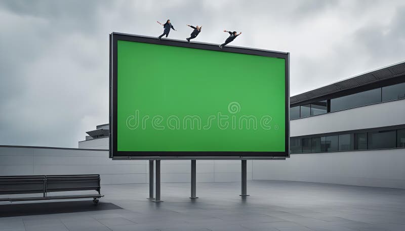 Green Screen Billboard City Rooftop Stock Photos - Free & Royalty-Free ...