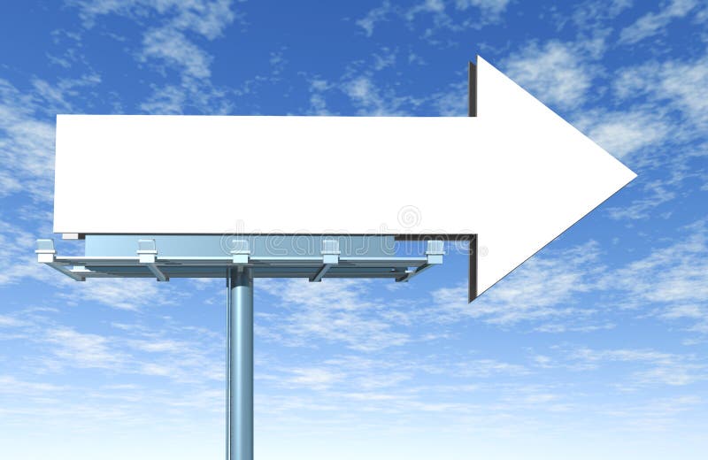 Billboard Horizontal Arrow stock illustration. Illustration of ...