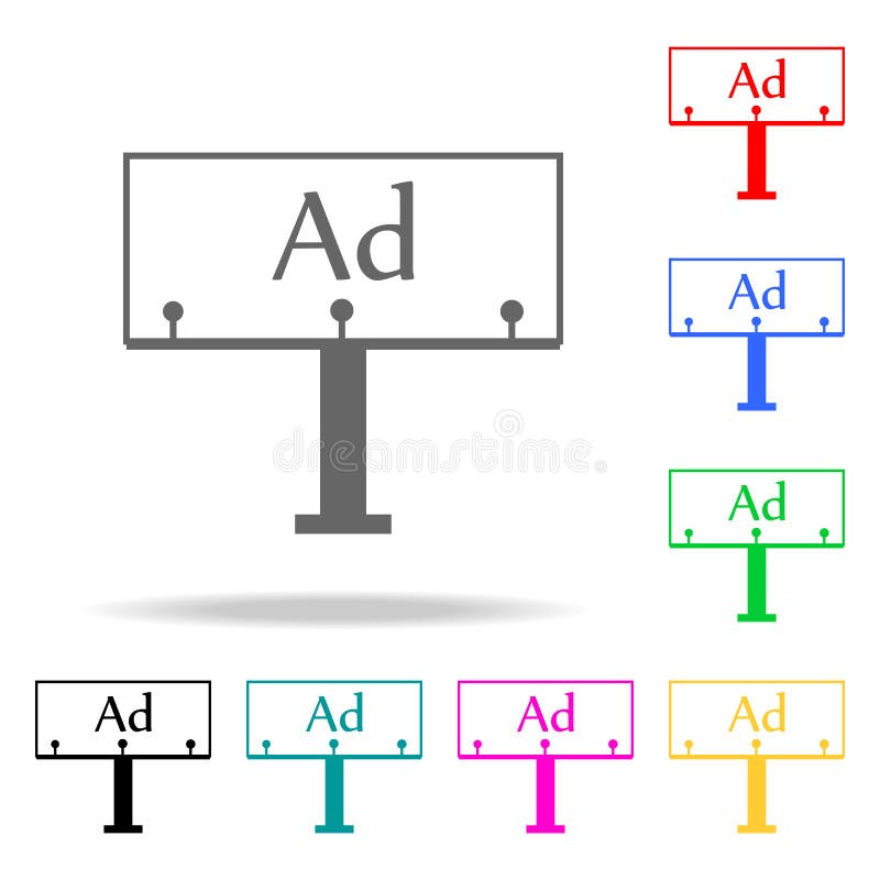 Billboard Icon. Elements in Multi Colored Icons for Mobile Concept and ...