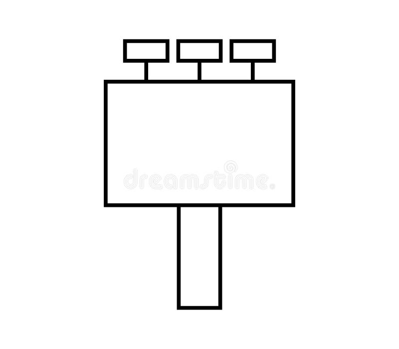 Billboard icon illustrated stock illustration. Illustration of blank ...