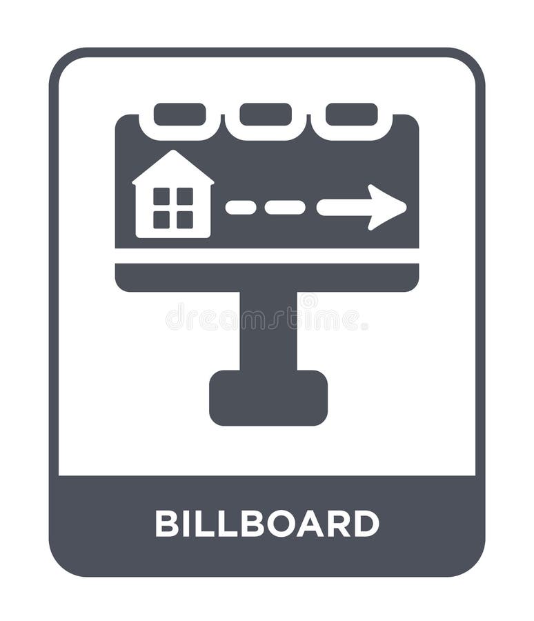 Billboard Icon in Trendy Design Style. Billboard Icon Isolated on White ...